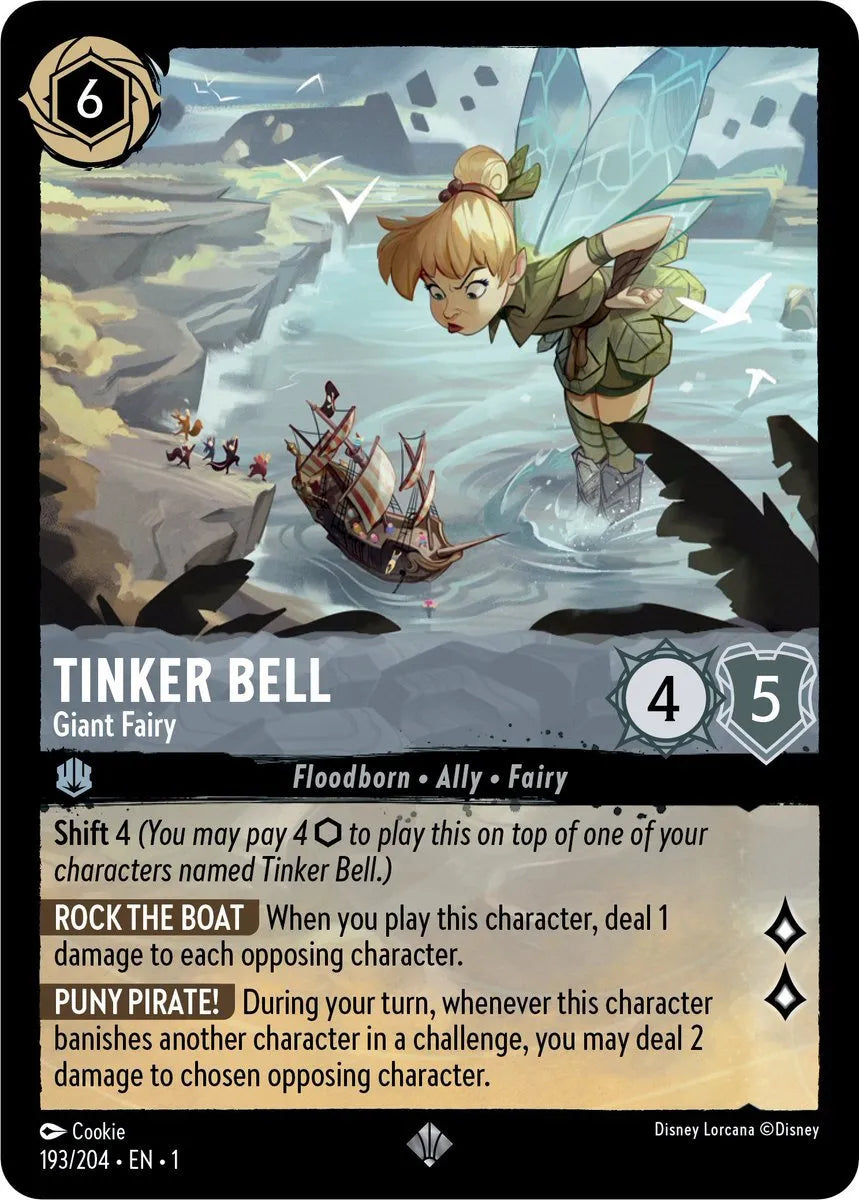 Tinker Bell - Giant Fairy - Fabled (9) Single card Disney Lorcana Set ...